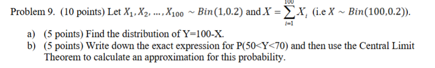 Solved Problem 9. (10 ﻿points) ﻿Let | Chegg.com