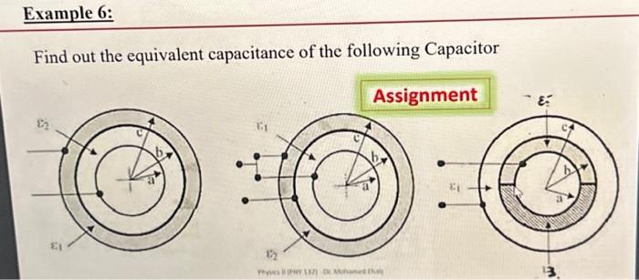 Solved Example 6: Find out the equivalent capacitance of the | Chegg.com