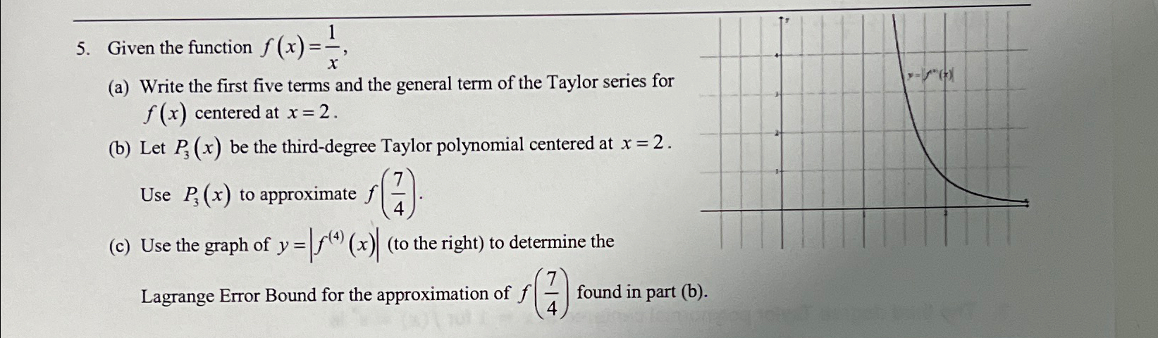 Solved Given the function f(x)=1x,(a) ﻿Write the first five | Chegg.com