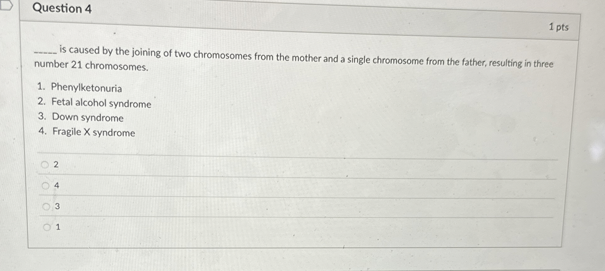 High Quality SOLUTION Question 41 ﻿ptsis caused by the joining of two | Chegg.com