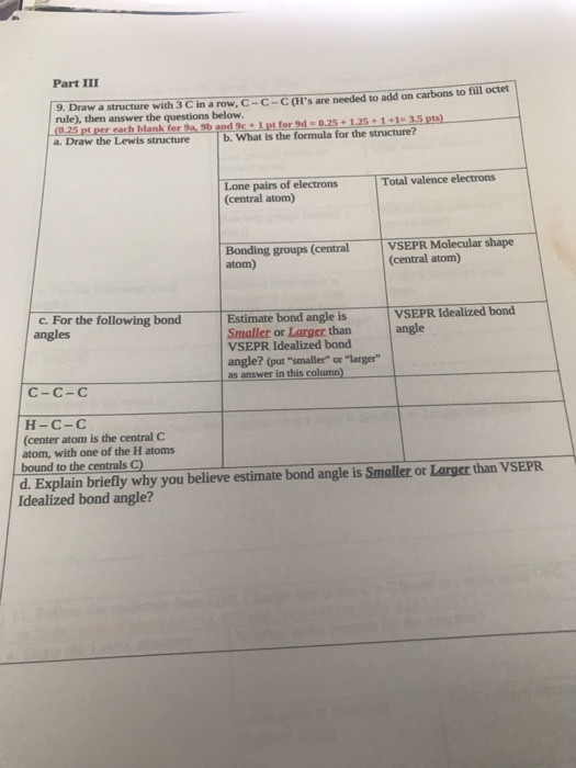 Solved 1. Drawing and Evaluating the Structure of CHA a. | Chegg.com