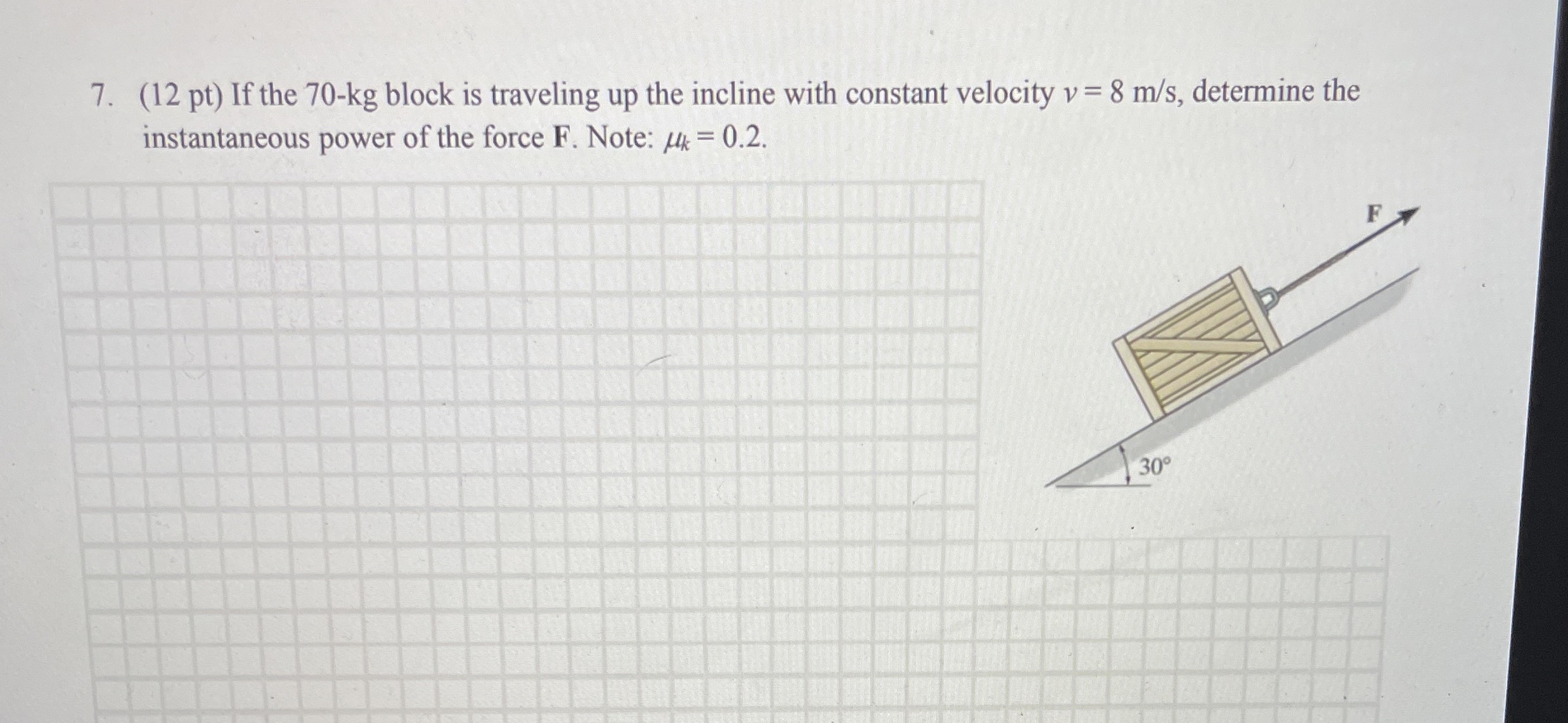 Solved Need help(12 ﻿pt) ﻿If the 70-kg ﻿block is traveling | Chegg.com