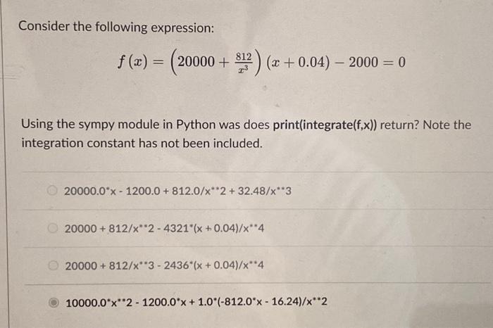 Solved Consider the following expression: | Chegg.com