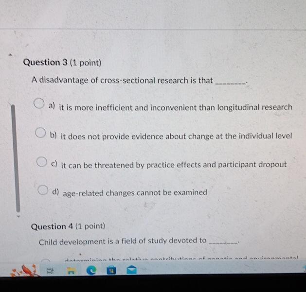 Solved Question 3 (1 ﻿point)A disadvantage of | Chegg.com