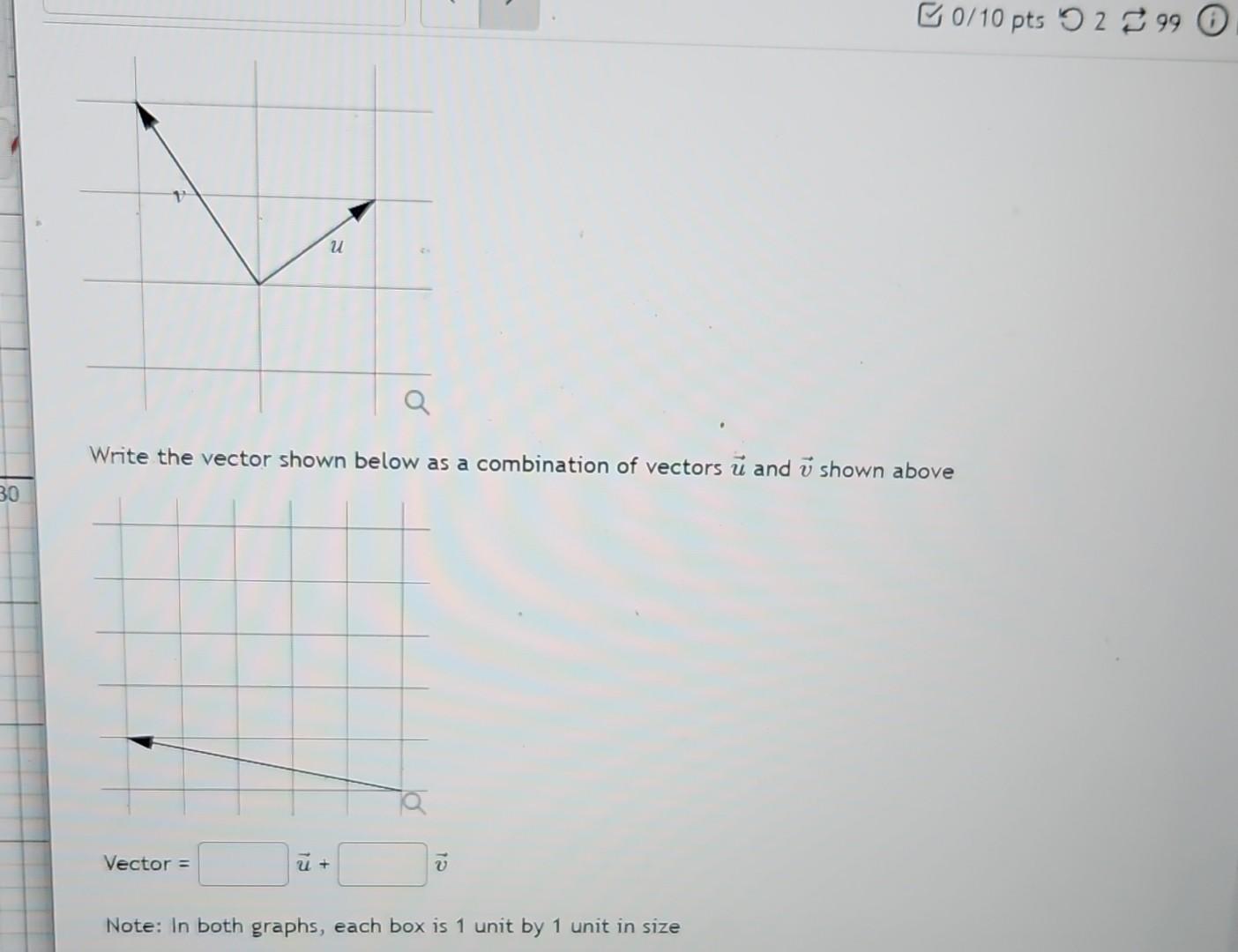 Solved Write the vector shown below as a combination of | Chegg.com