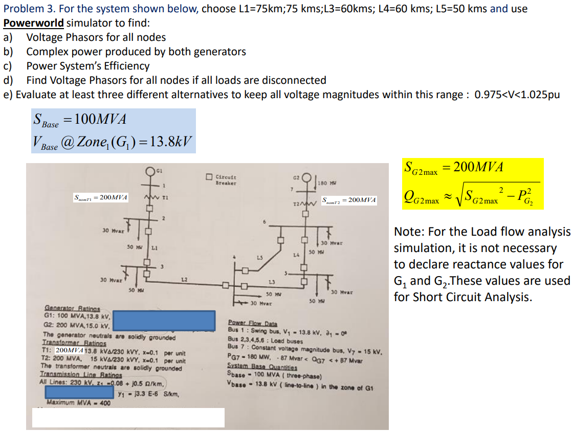 Problem 3. ﻿For the system shown below, choose | Chegg.com