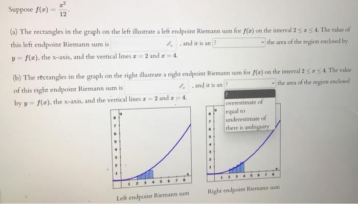 Solved Suppose f(x)=12x2. (a) The rectangles in the graph on | Chegg.com