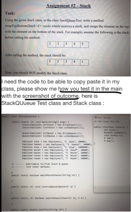 Solved Assignment 2 Stack Task Using The Given Stack 1653