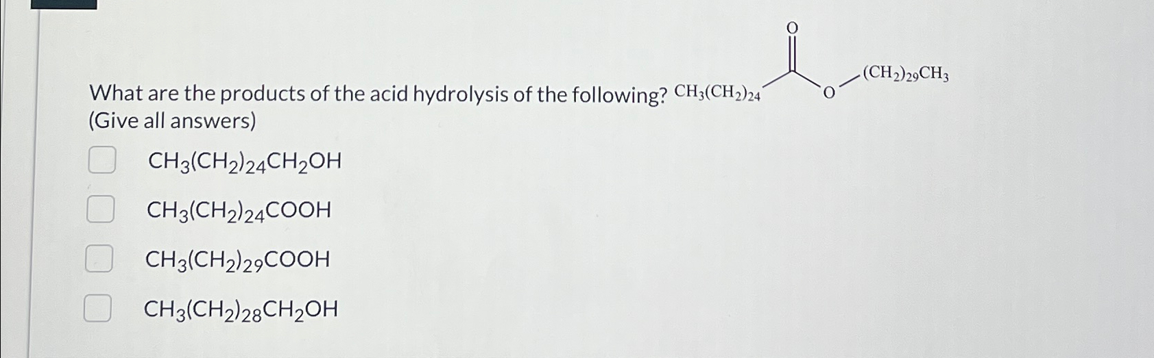 What are the products of the acid hydrolysis of the | Chegg.com