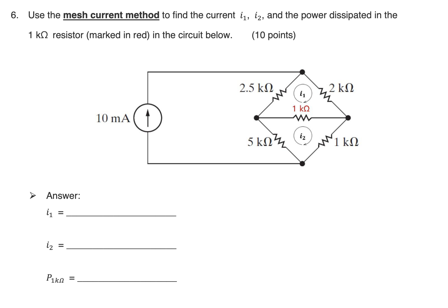 Solved Use the mesh current method to find the current | Chegg.com