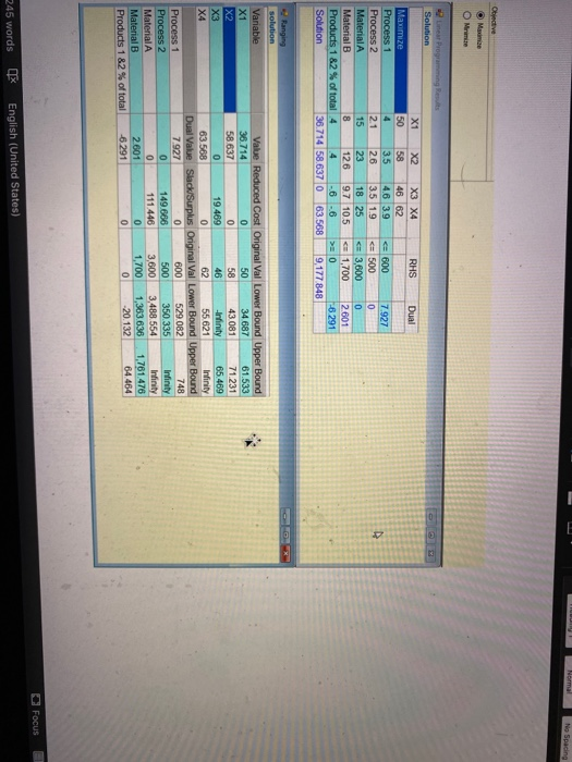 Solved Maximize Z = $50x1+58x2+46x3+62x4 Subject to 4x1 | Chegg.com