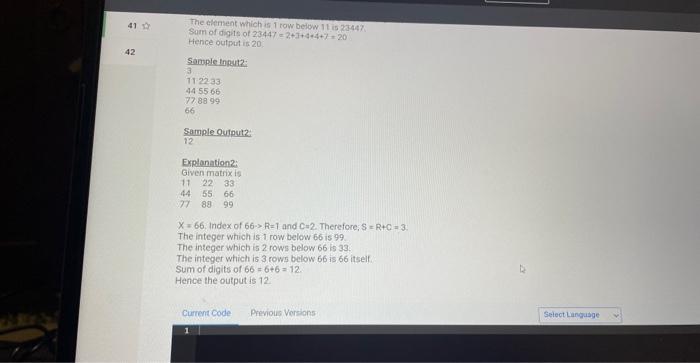 Solved Given a square matrix A of size N*N and an integer X, | Chegg.com