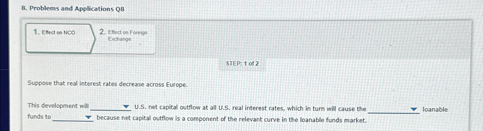 Solved Problems and Applications Q8Effect on | Chegg.com