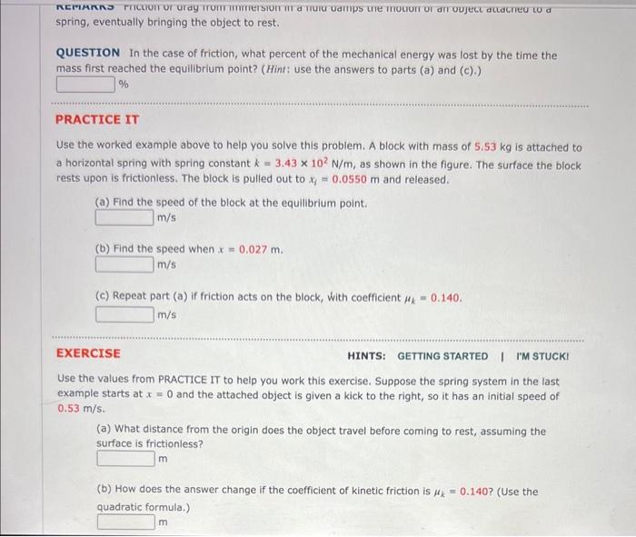 Solved GOAL Use conservation of energy to calculate the | Chegg.com