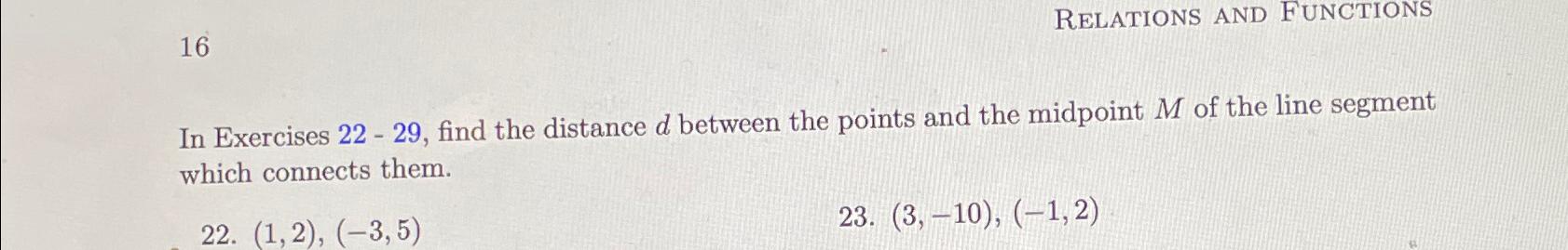 Solved 16RELATIONS AND FUNCTIONSIn Exercises 22 - 29, ﻿find | Chegg.com