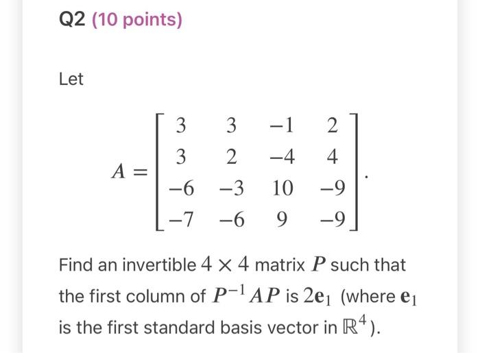 Solved Let A=⎣⎡33−6−732−3−6−1−410924−9−9⎦⎤ Find an | Chegg.com