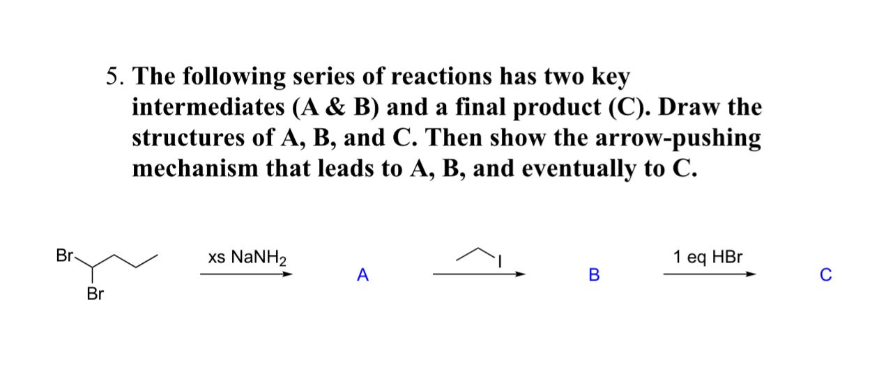 Solved The following series of reactions has two | Chegg.com
