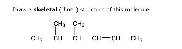 Solved Draw a skeletal ("line") ﻿structure of this molecule: | Chegg.com