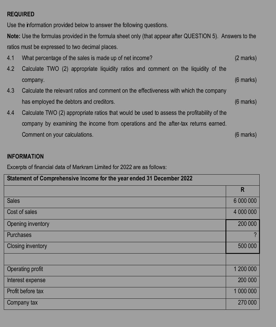 Solved REQUIREDUse the information provided below to answer | Chegg.com