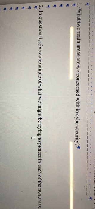 1. What two main areas are we | Chegg.com