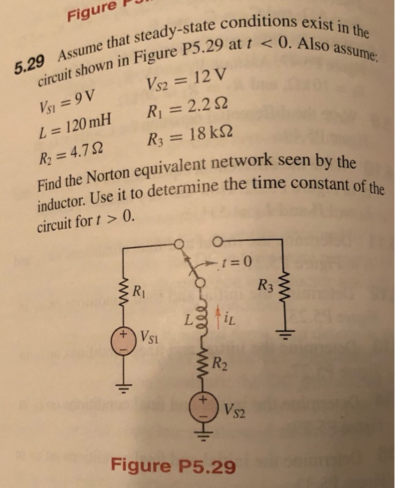 Solved 5 29 Assume That Steady State Conditions Exist In The