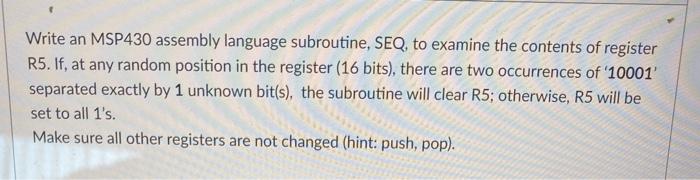 Solved Microprocessors: MSP430 assembly language. code | Chegg.com