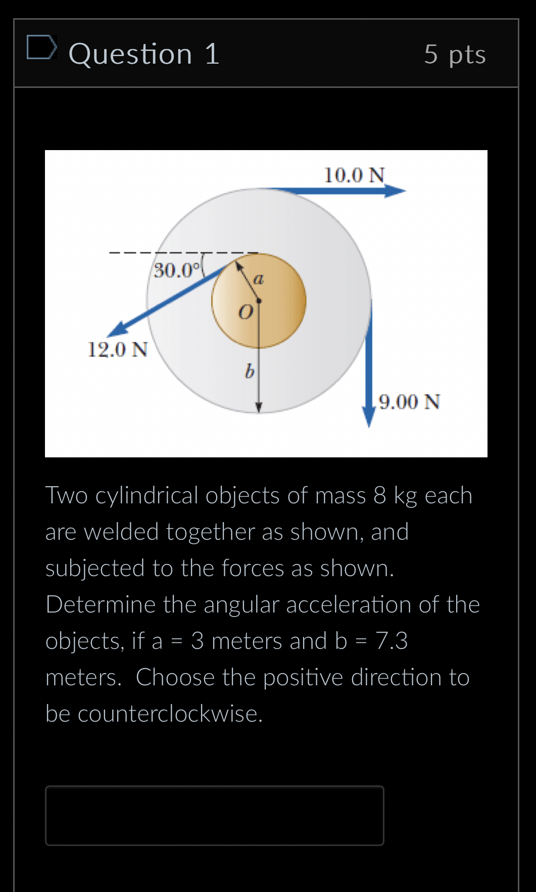 Solved Question 15 ﻿ptsTwo cylindrical objects of mass 8 ﻿kg | Chegg.com