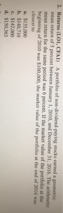 Solved 3. Standard Deviation (L04, CFA2) Which of the | Chegg.com