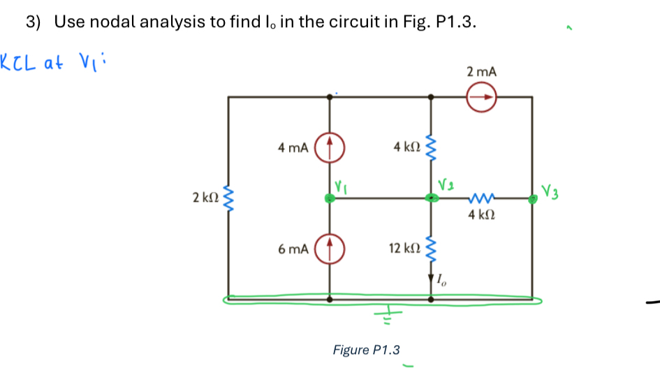 Solved Use nodal analysis to find I0 ﻿in the circuit in Fig. | Chegg.com