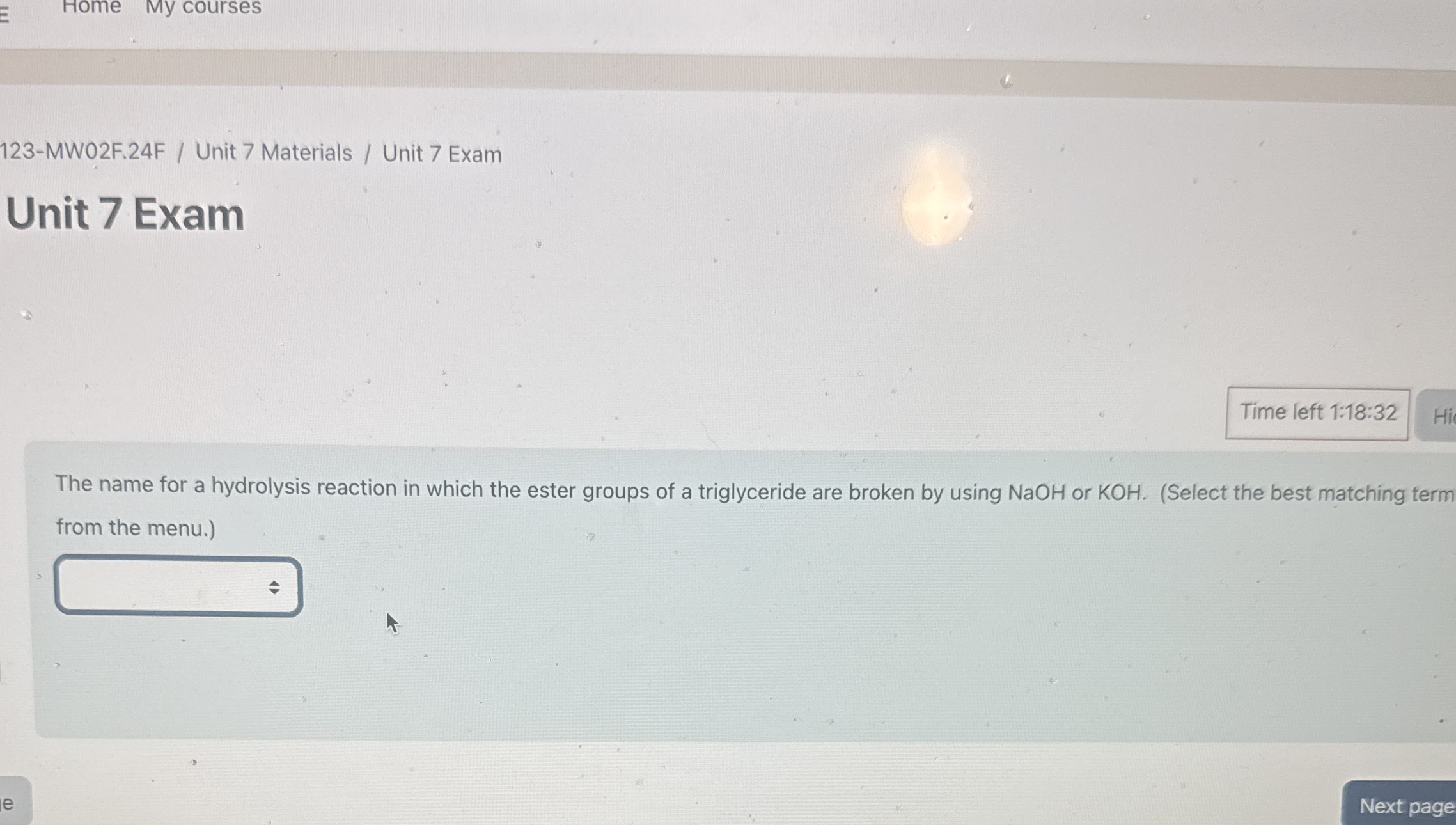 Solved 123-MW02F.24F / ﻿Unit 7 ﻿Materials / ﻿Unit 7 ﻿Exam | Chegg.com