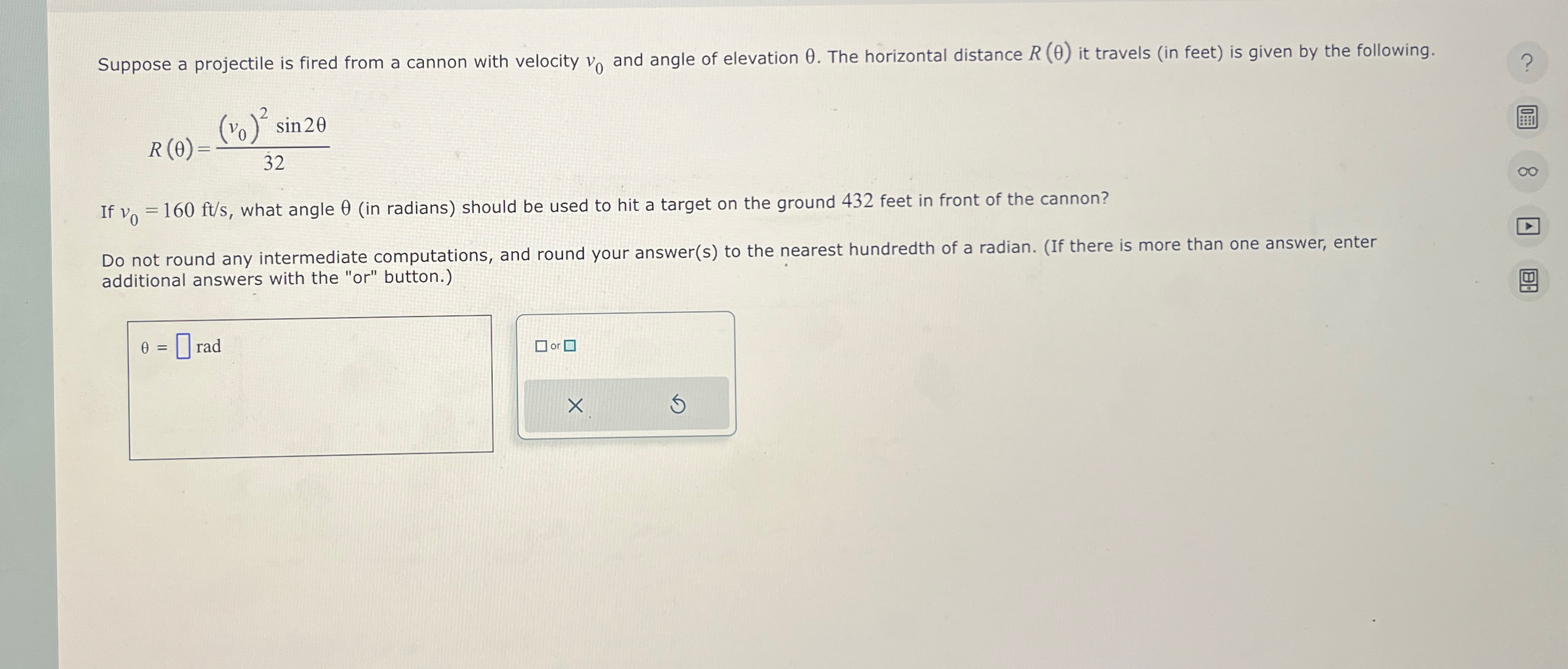 Solved Suppose a projectile is fired from a cannon with | Chegg.com