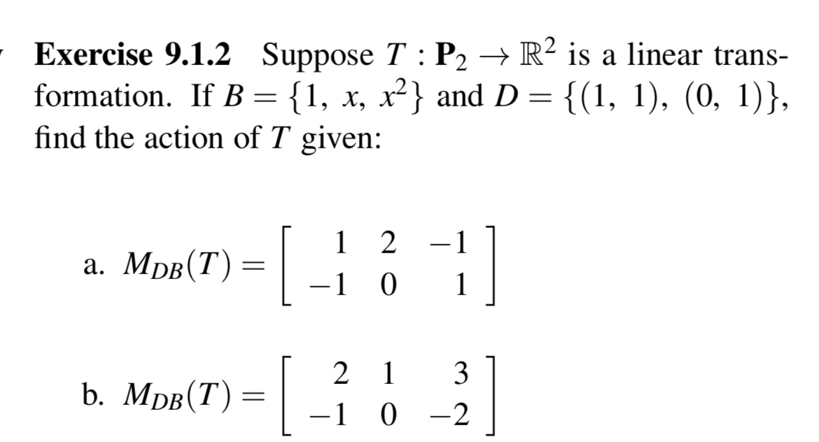 Solved Exercise 9 1 2 ﻿suppose T P2→r2 ﻿is A Linear