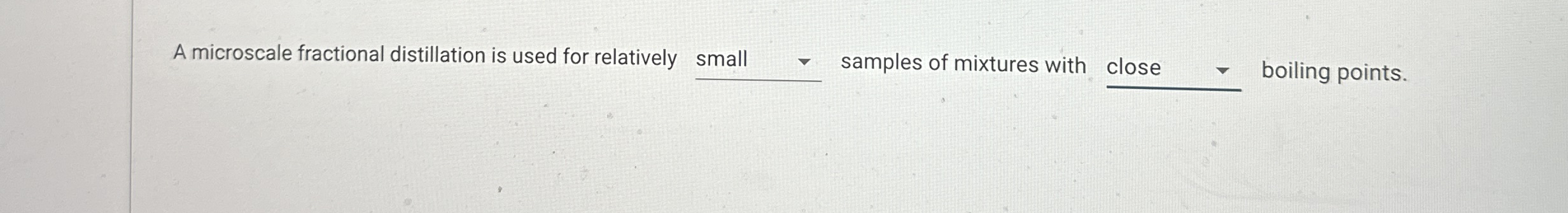 Solved A microscale fractional distillation is used for | Chegg.com
