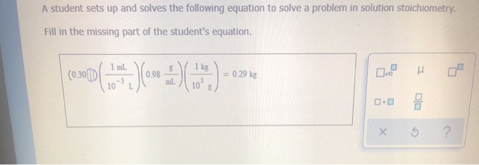 Solved A student sets up and solves the following equation | Chegg.com