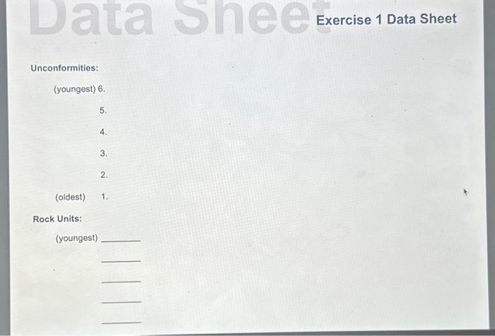 Solved (youngest) (oldest)EXERCISE 1: DETERMINING RELATIVE | Chegg.com Solved (youngest) (oldest)EXERCISE 1: DETERMINING RELATIVE | Chegg.com