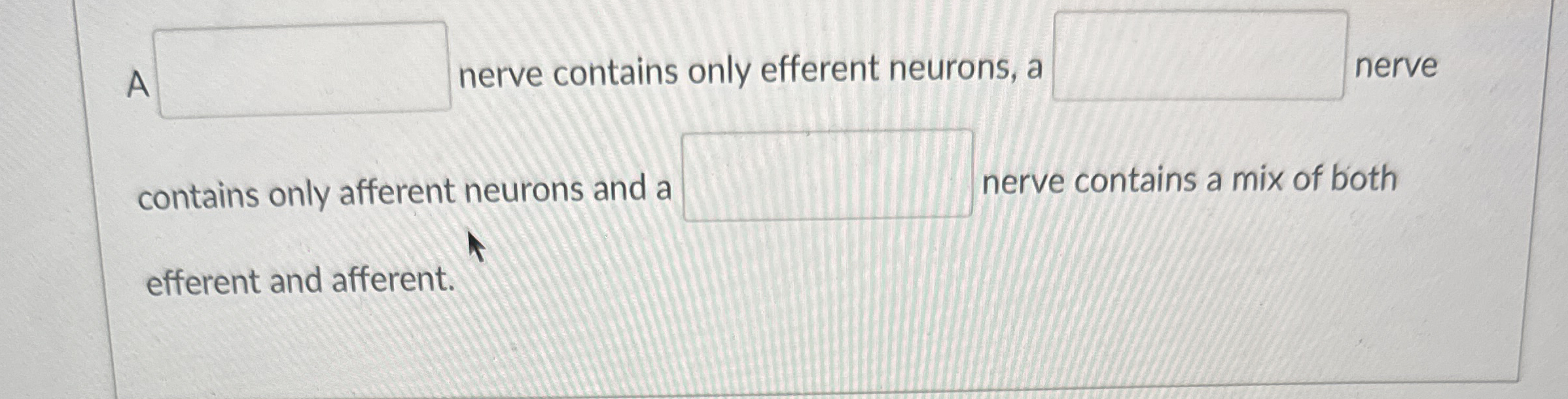 Solved A nerve contains only efferent neurons, a ﻿nerve | Chegg.com