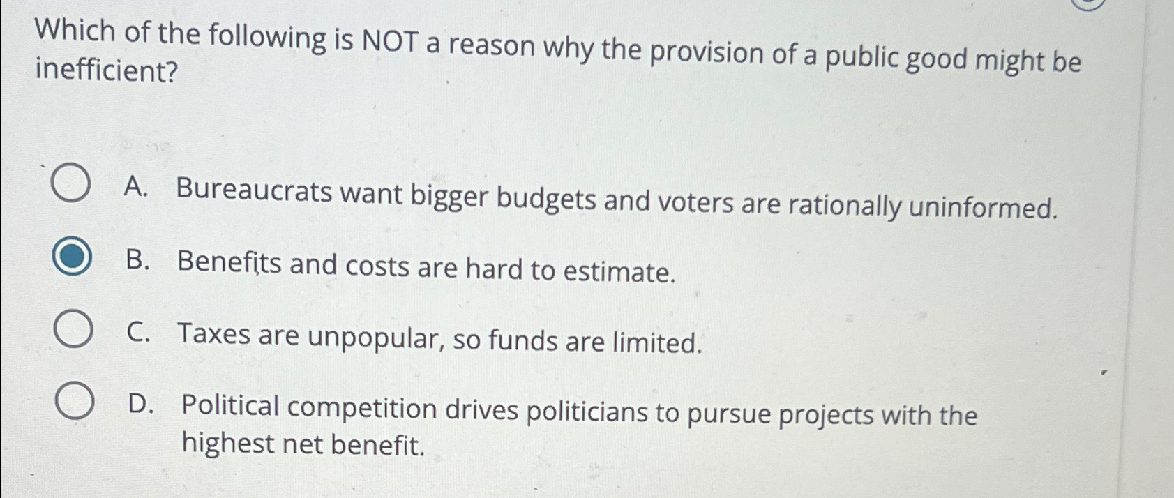 Solved Which of the following is NOT a reason why the | Chegg.com