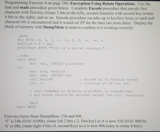 Programming Exercise 4 On Page 284 Encryption Using 