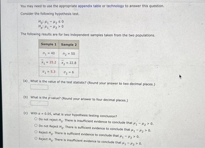 Solved You may need to use the appropriate appendix table or | Chegg.com