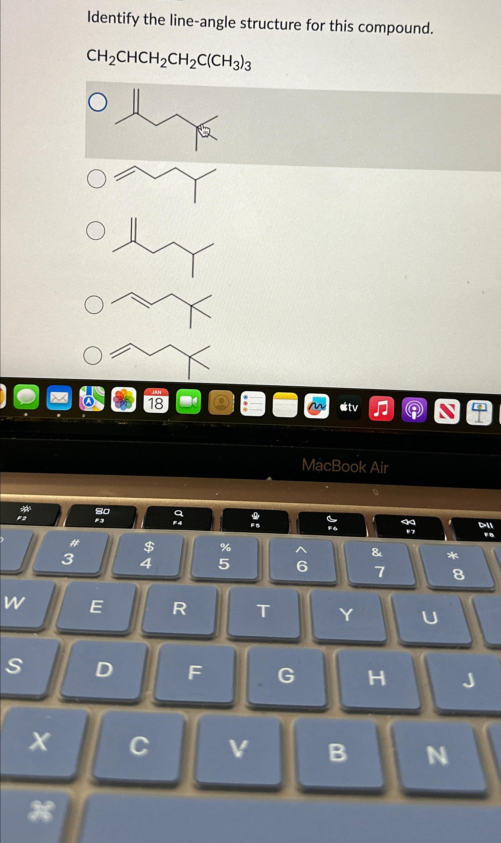 Solved Identify the line-angle structure for this | Chegg.com