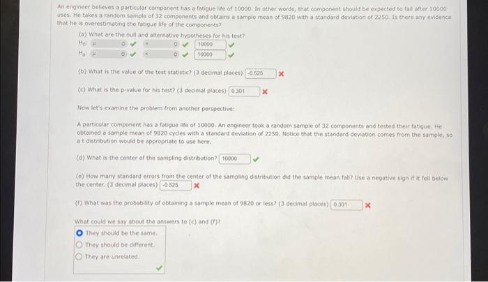 Solved engineer believes a particular component has a | Chegg.com