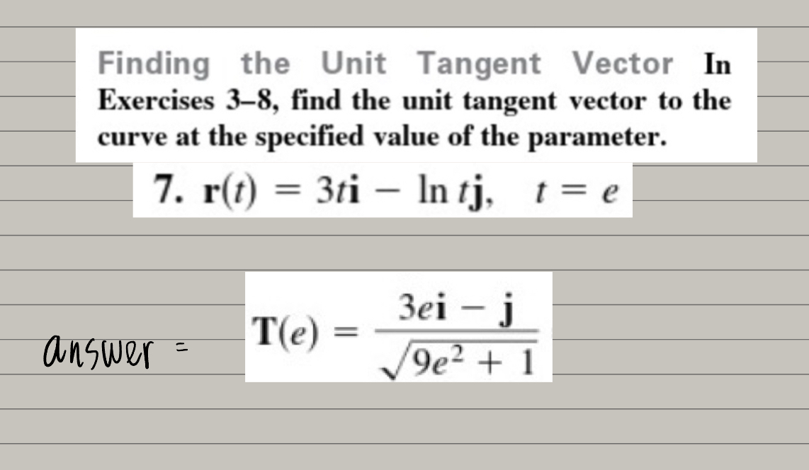 Solved Finding the Unit Tangent Vector InExercises 3-8, | Chegg.com
