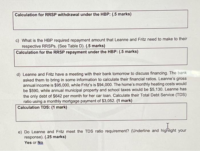 Solved Calculation for RRSP withdrawal under the HBP: (.5 | Chegg.com