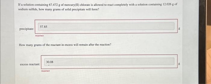 Solved If a solution containing 67.472 g of mercury(II) | Chegg.com