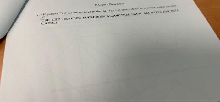 Solved MANCzS - Viens Veram 37. USE THE TEEVERSE EUCLTDEAN | Chegg.com