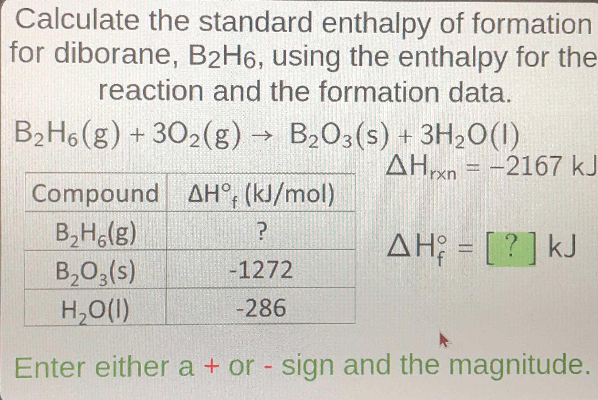 Calculate the standard enthalpy of formation for | Chegg.com