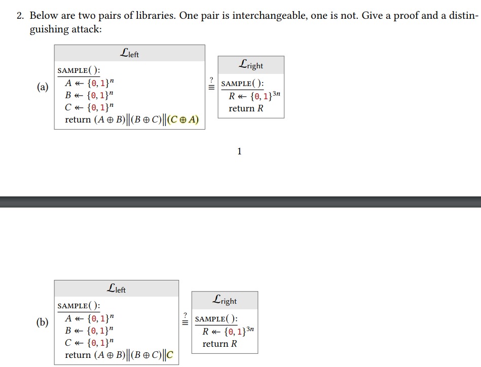 Solved 2. ﻿Below are two pairs of libraries. One pair is | Chegg.com