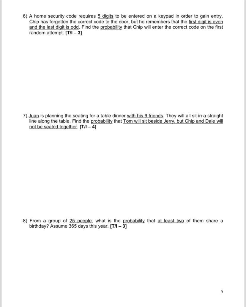 Solved A home security code requires 5 ﻿digits to be entered | Chegg.com