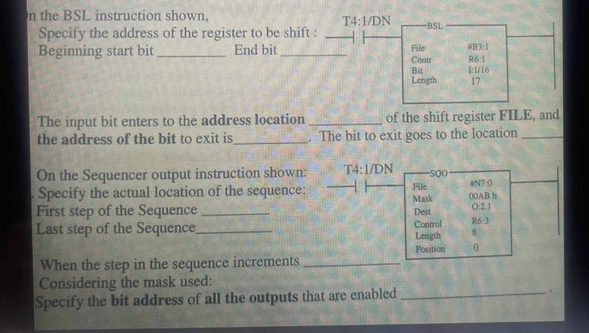 Solved In the BSL instruction shown,Specify the address of | Chegg.com