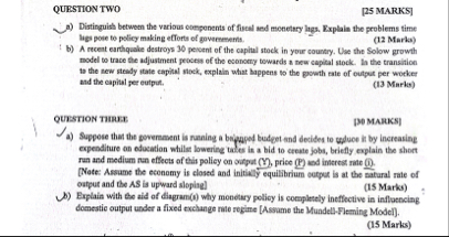 Solved QUESTION TWO[25 ﻿MARKS]a) ﻿Distinguish betwetn the | Chegg.com